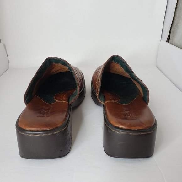 Born | Shoes | Born Brass Studded Brown Square Toe Clogs Size 8 | Poshmark